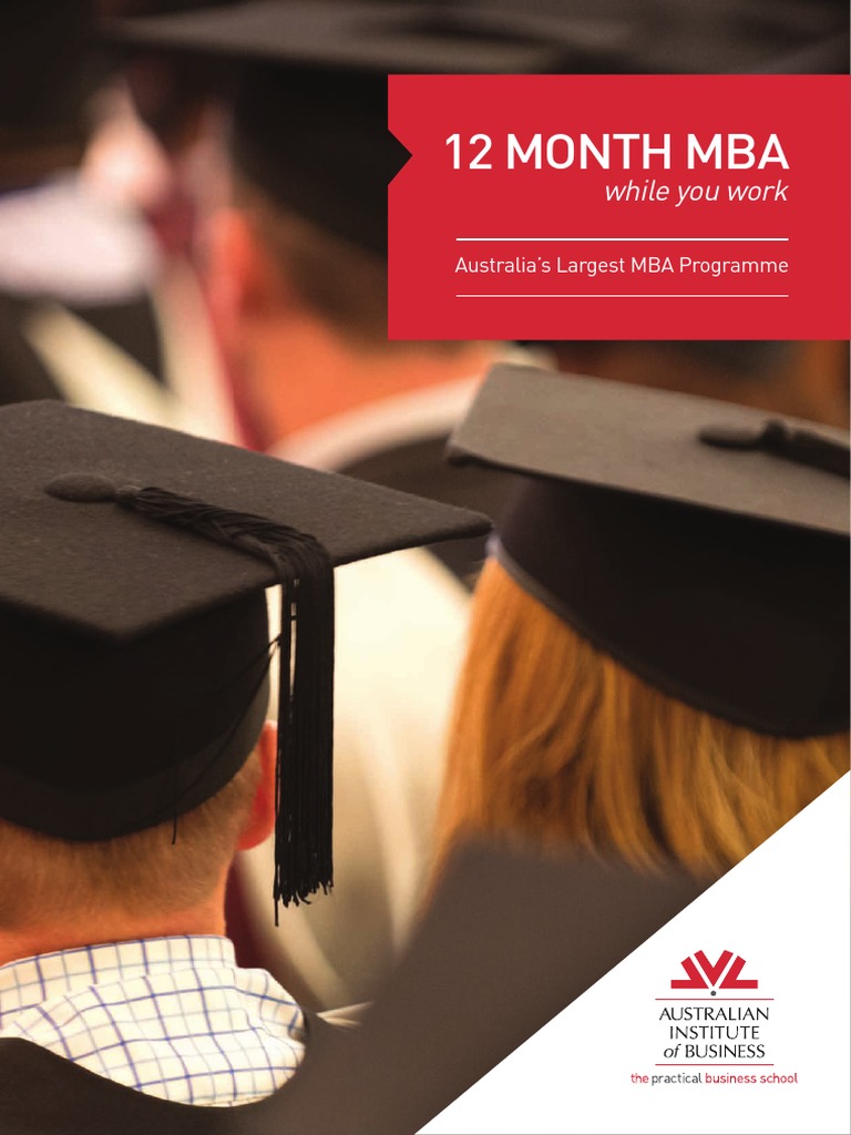 AIB - 12 Month MBA - Brochure | PDF | Master Of Business Administration ...