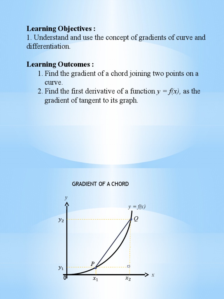 Gradient of A Chord & First Derivative | PDF