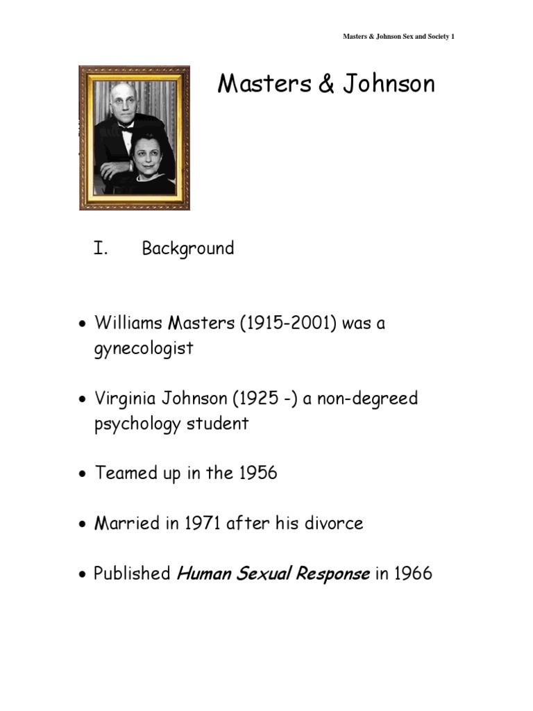Masters & Johnson Sexual Response Cycle | PDF | Sexual Intercourse ...