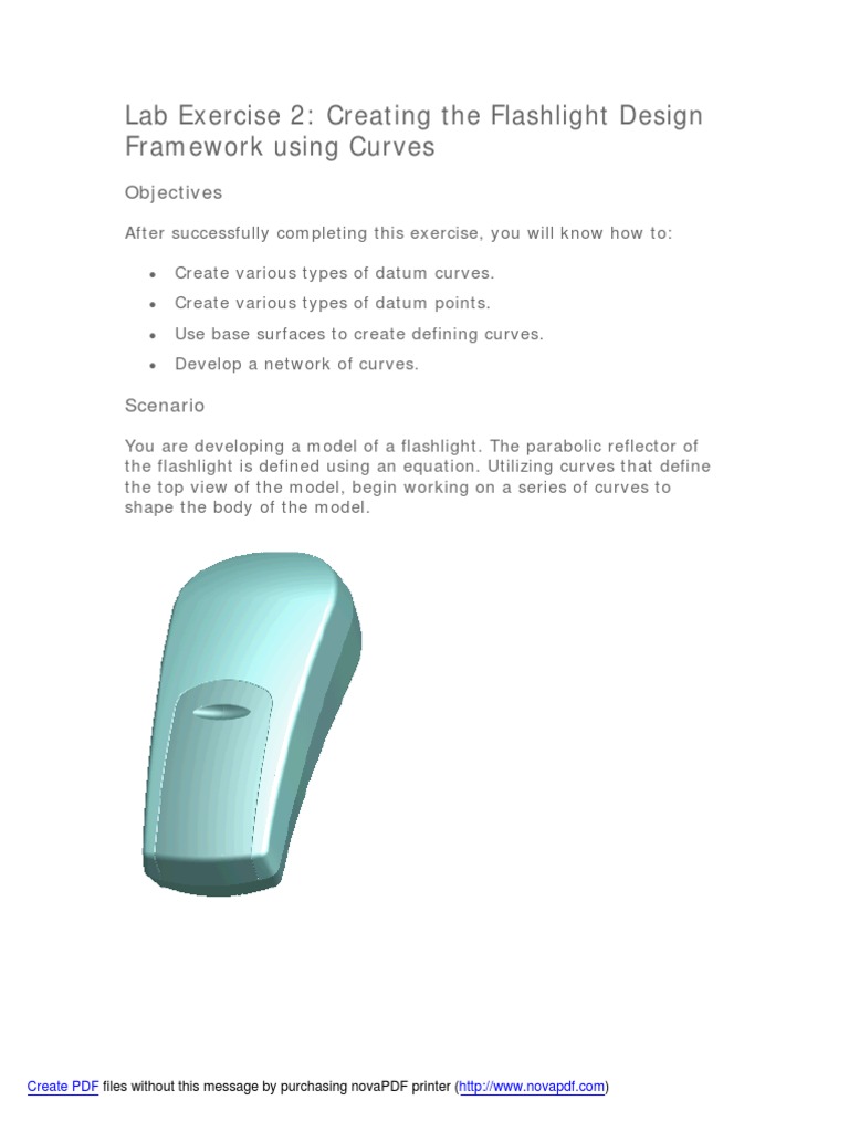 Lab Exercise 2: Creating The Flashlight Design Framework Using Curves ...