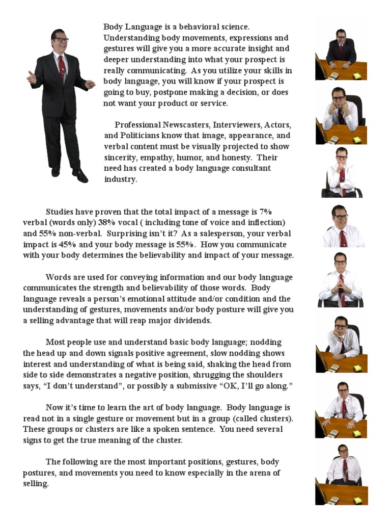 Body Language | PDF | Body Language | Nonverbal Communication