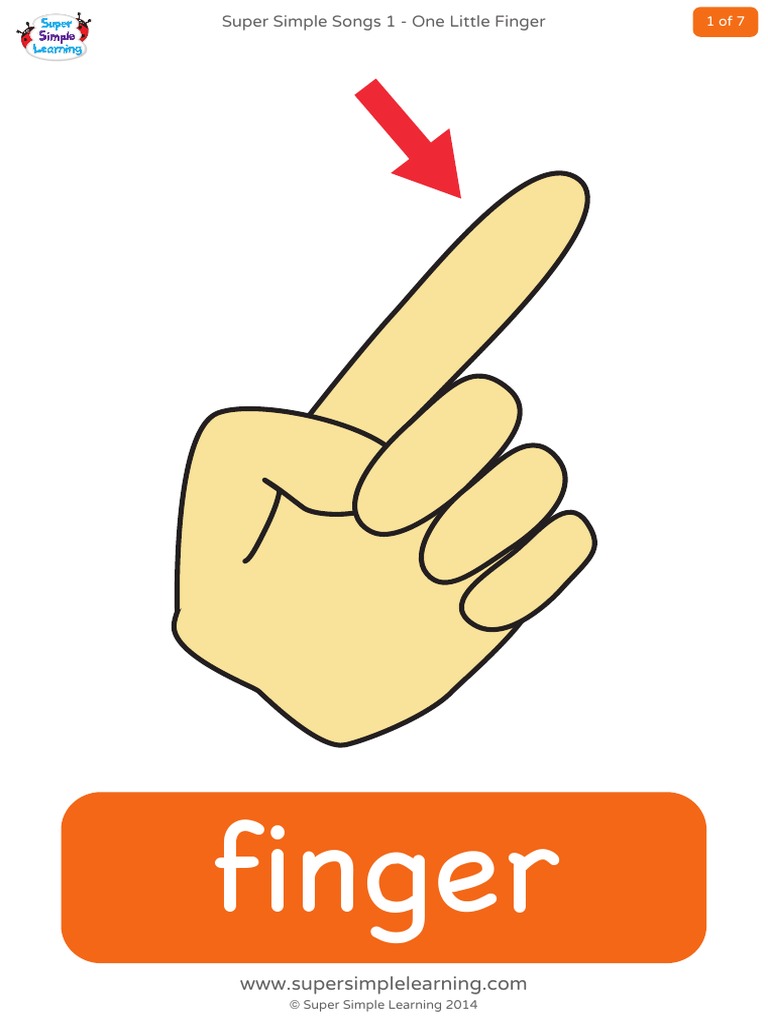 One Little Finger Flashcards | PDF
