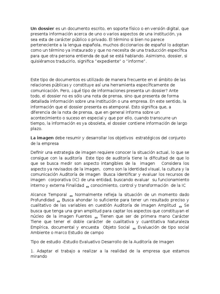QUE ES UN DOSSIER | Imagen | Información | Prueba gratuita de 30 días ...