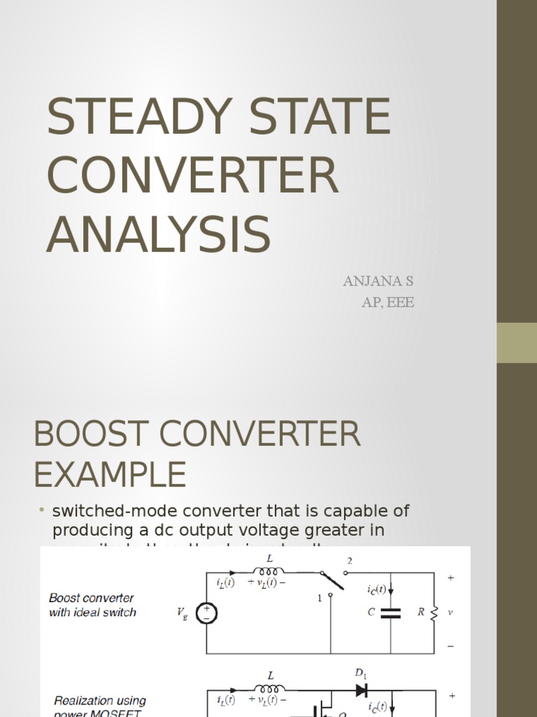 Steady State Converter Analysis: Anjana S Ap, Eee | PDF | Electrical ...