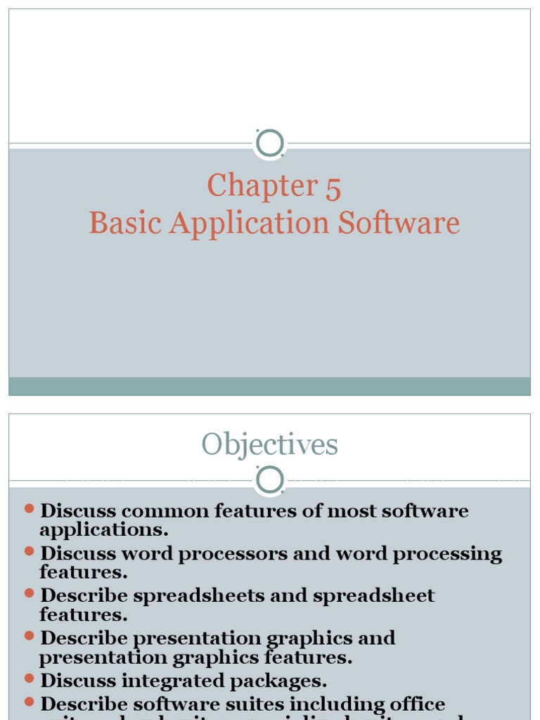 Ch-5 Basic Application Software | PDF | Application Software | Spreadsheet