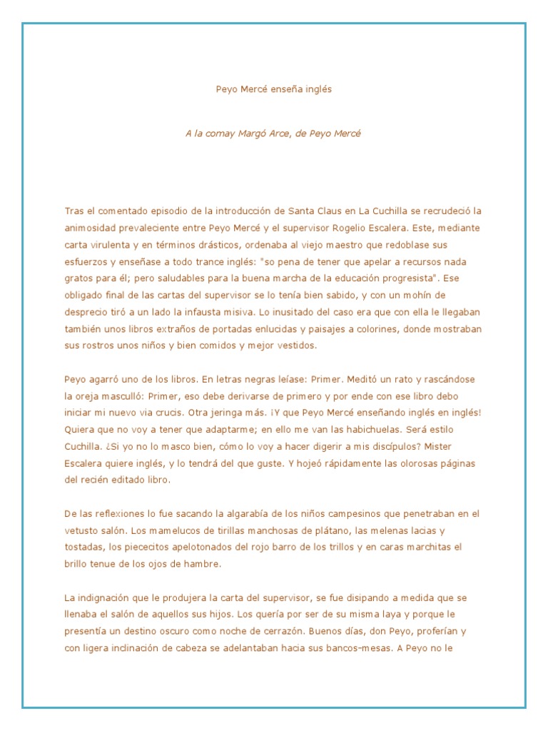 Peyo Mercé Enseña Inglés | PDF