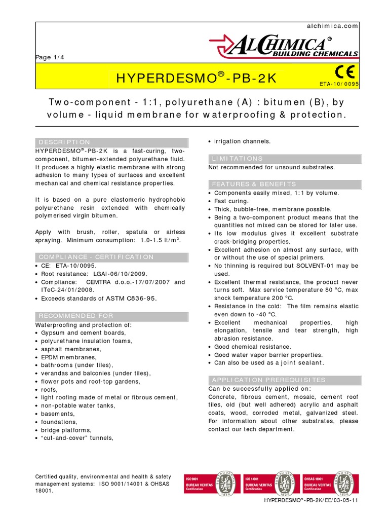 Hyperdesmo PB 2K - 0 | PDF | Asphalt | Concrete