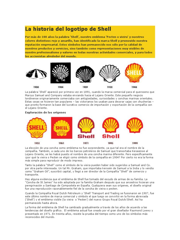 La Historia Del Logotipo de Shell | PDF | Royal Dutch Shell | Economias