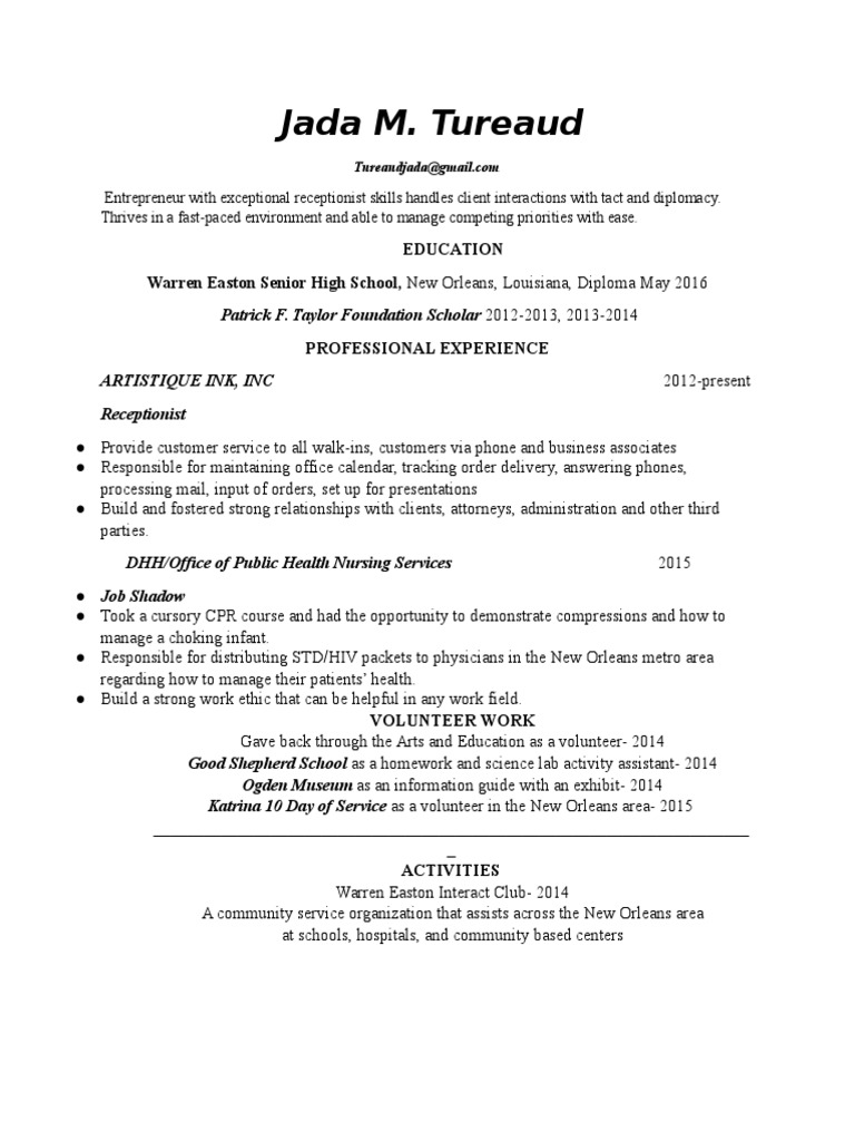 Jadas Resume Newest | PDF