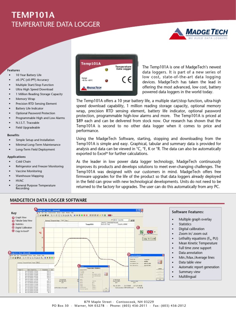 TEMP101A: Temperature Data Logger | PDF | Microsoft Windows | Computer ...