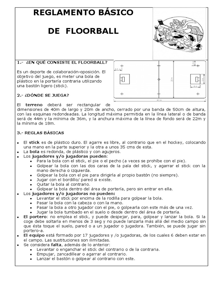 Reglamento Básico Floorball | PDF