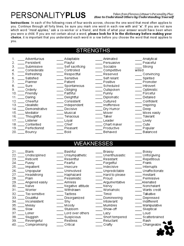 Personality Test PDF PDF Scientific Theories Stereotypes, 42% OFF