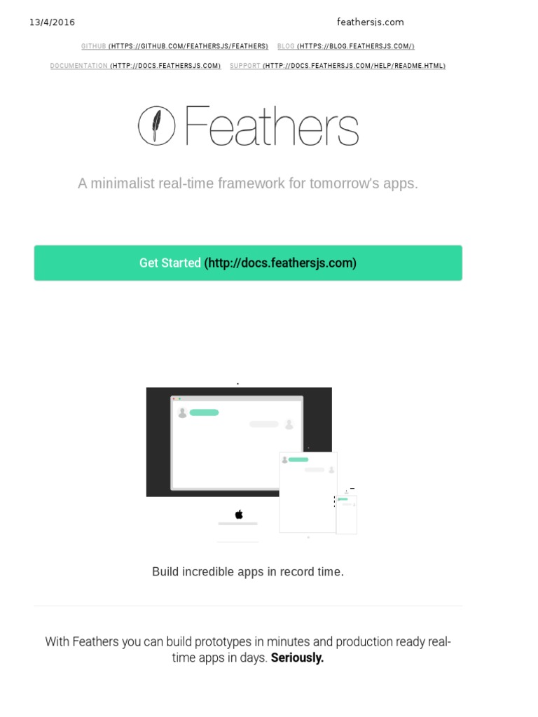 Feathers Js | PDF | Representational State Transfer | Application Programming Interface