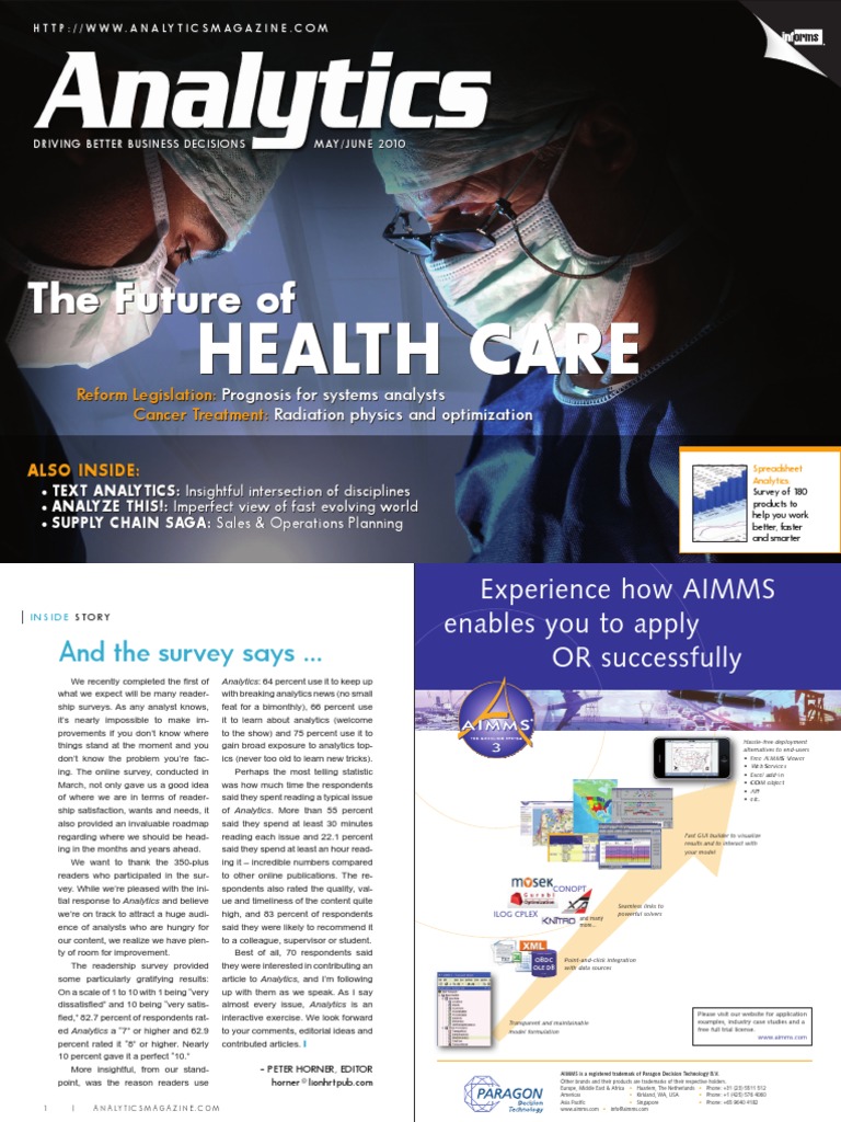 Analytics Magazine May June 2010 | PDF