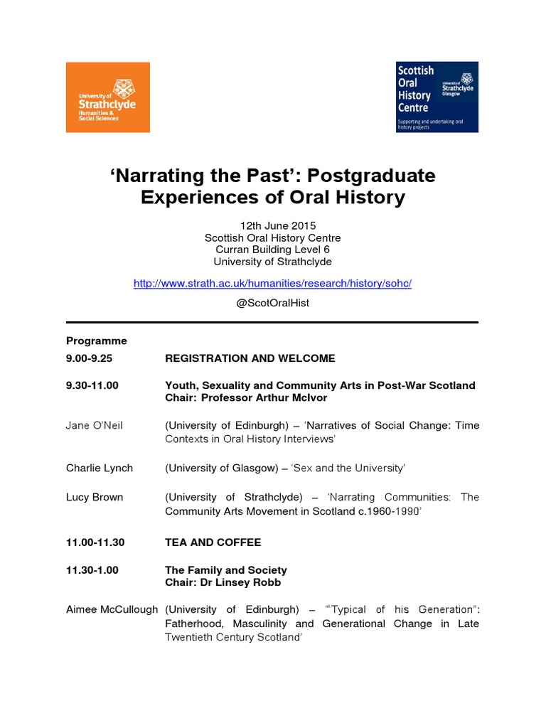 Oral History Insights: Postgraduate Forum | PDF | Social Science