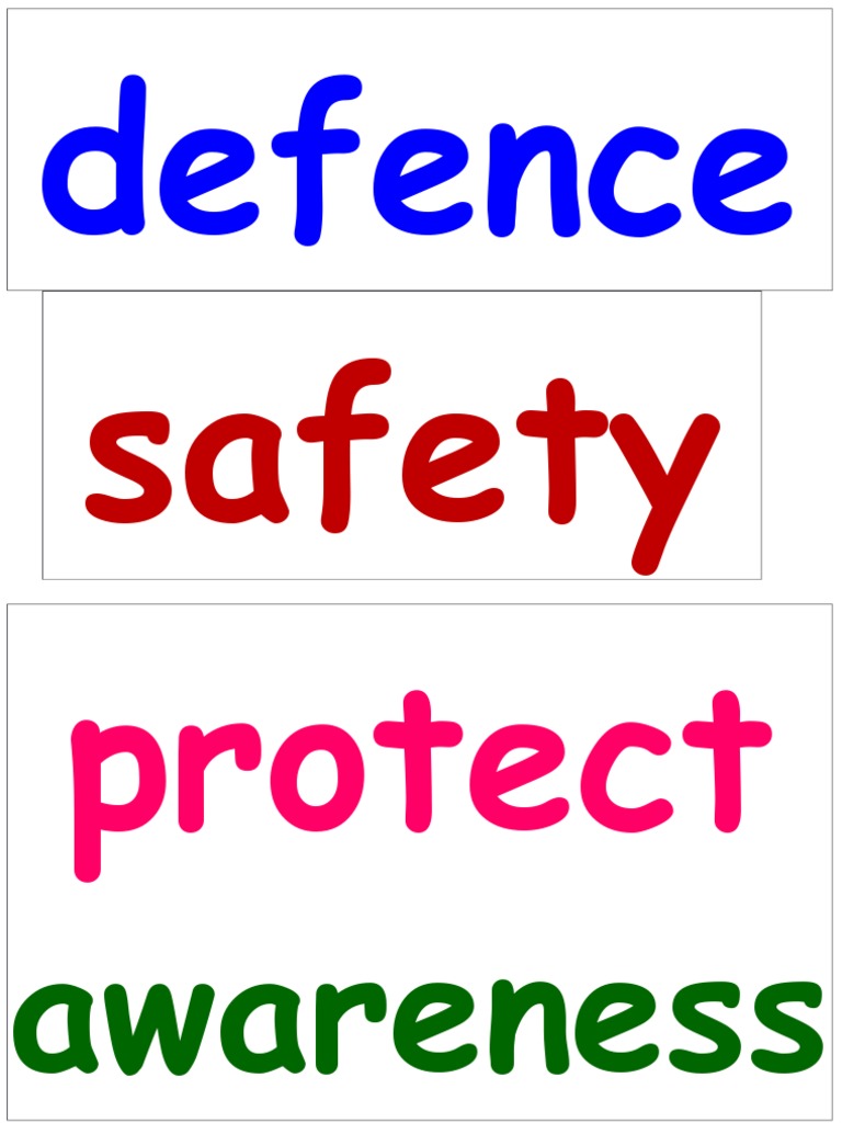 Word Cards for Safety Awareness PDF | PDF