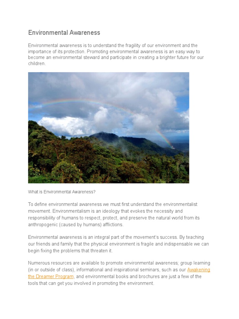 Environmental Awareness | Environmentalism | International Union For ...