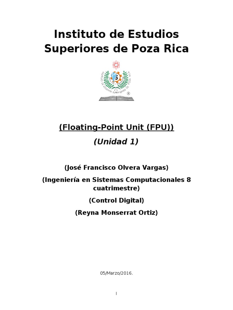 FPU | PDF | Unidad Central de procesamiento | Hardware de la computadora