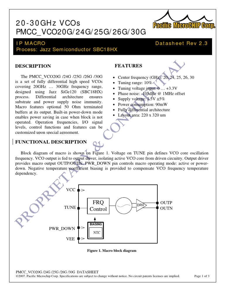 PMCC VCO24-30G Datasheet Rev 2.3 | PDF | Power Supply | Electromagnetism
