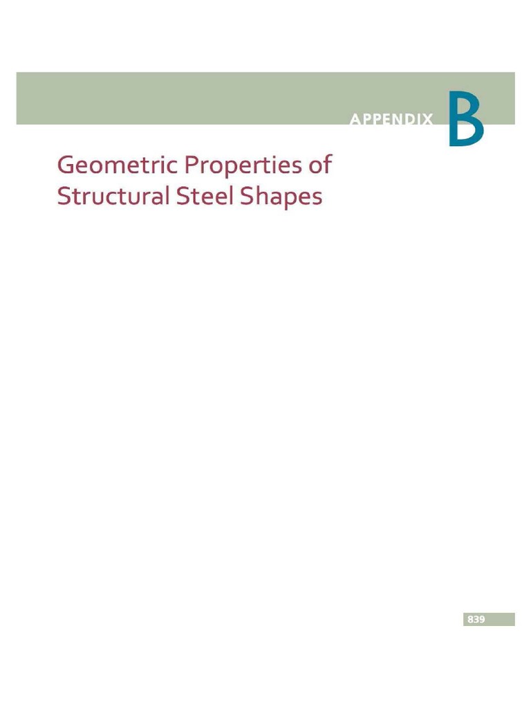 Geometric Properties of Structural Steel Shapes | PDF | Steel ...