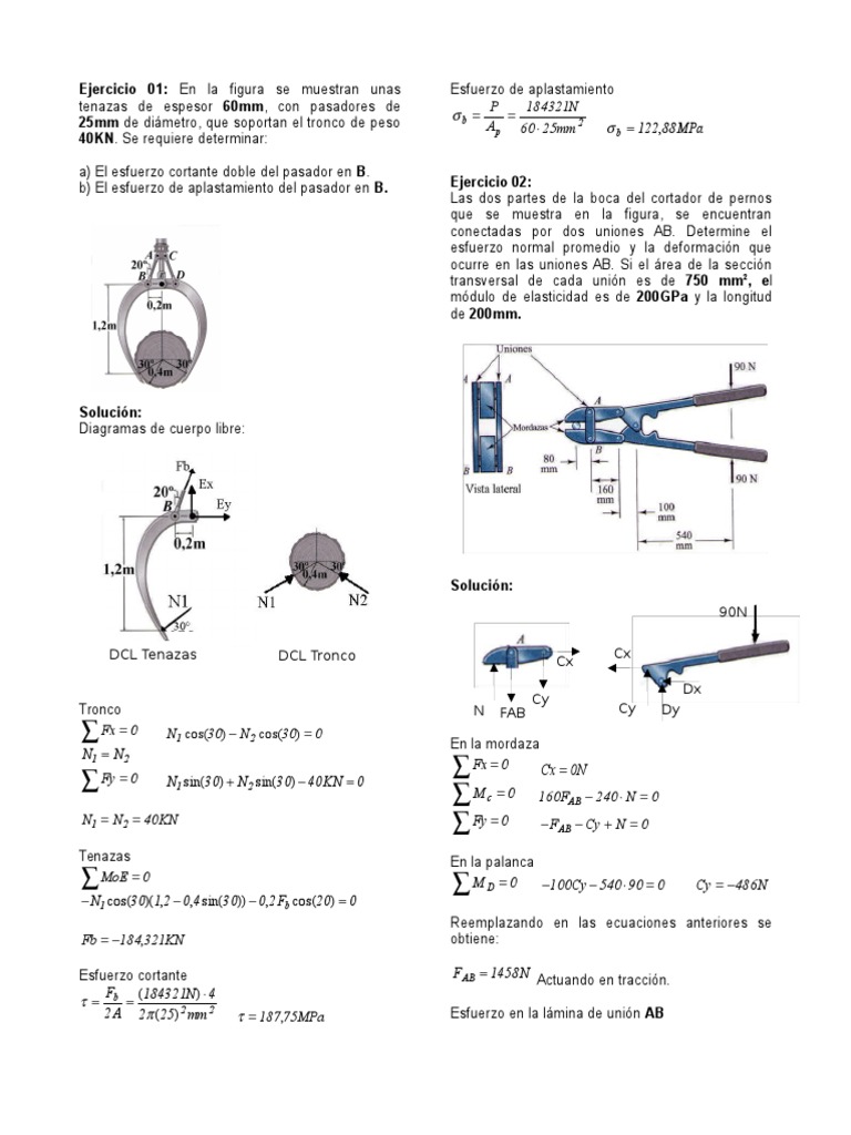 Esfuerzos Simples | PDF | Resistencia de materiales | Mecanica clasica