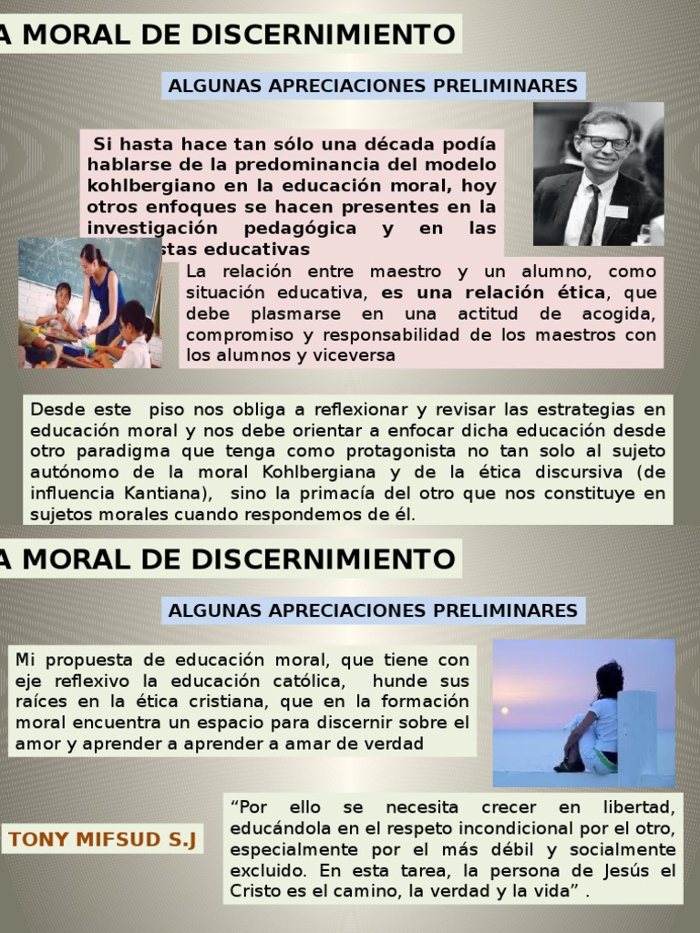 Moral de Discernimiento | Comprensión | Moralidad