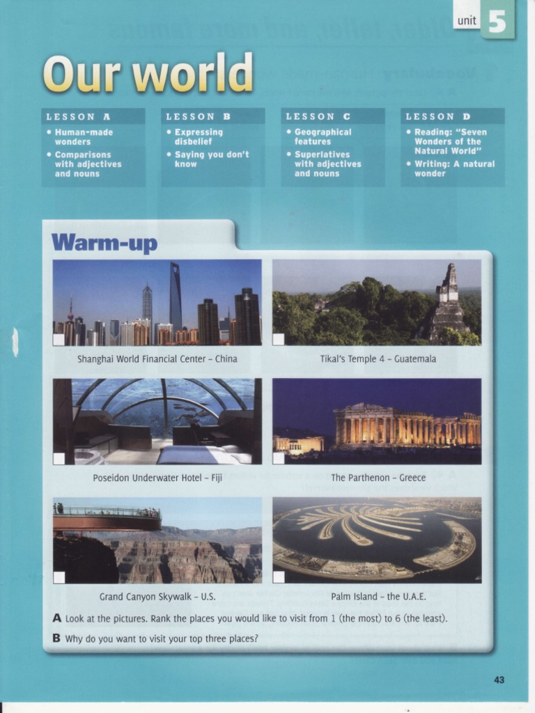 Four Corners 3 Unit 5 | PDF | Morphology | Geomorphology