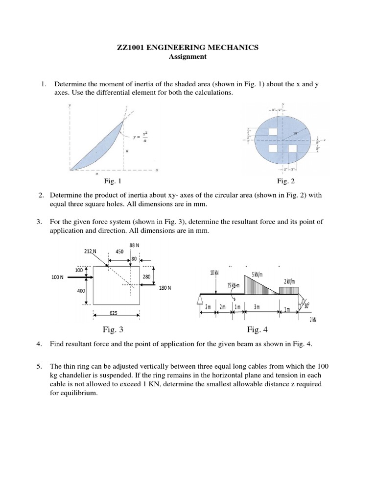 Assignment Engineering Mechanics | PDF | Force | Physical Quantities