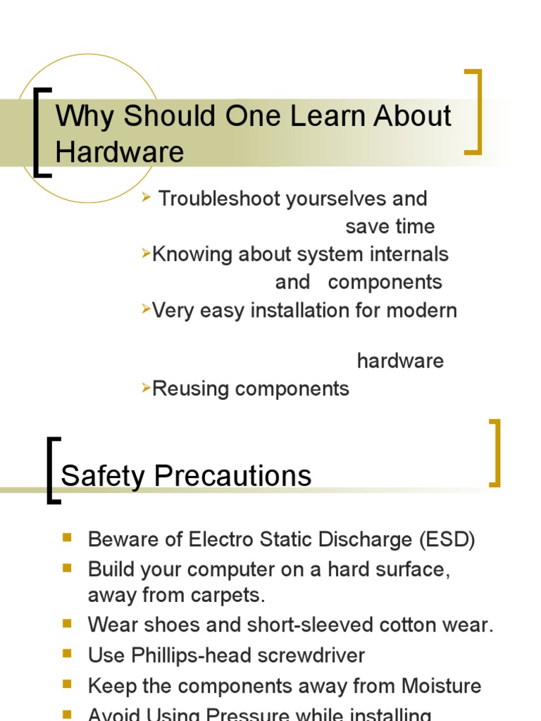 Why Should One Learn About Hardware | PDF