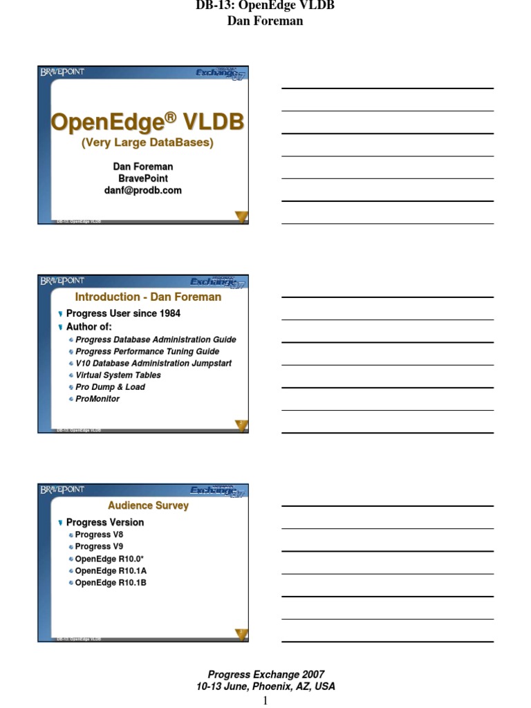 Progress Database Administration | PDF | Database Index | Databases