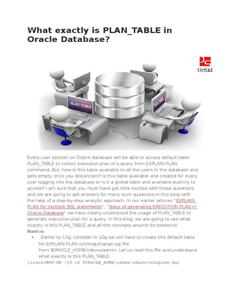 Oracle PLAN_TABLE Explained | PDF | Oracle Database | Database Index