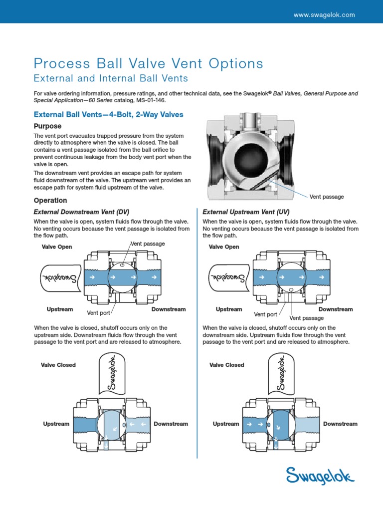 Process Ball Valve Vent Options: E X Ternal and Internal Ball Vents ...