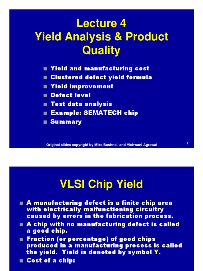 Yield Analysis | PDF | Integrated Circuit | Wafer (Electronics)