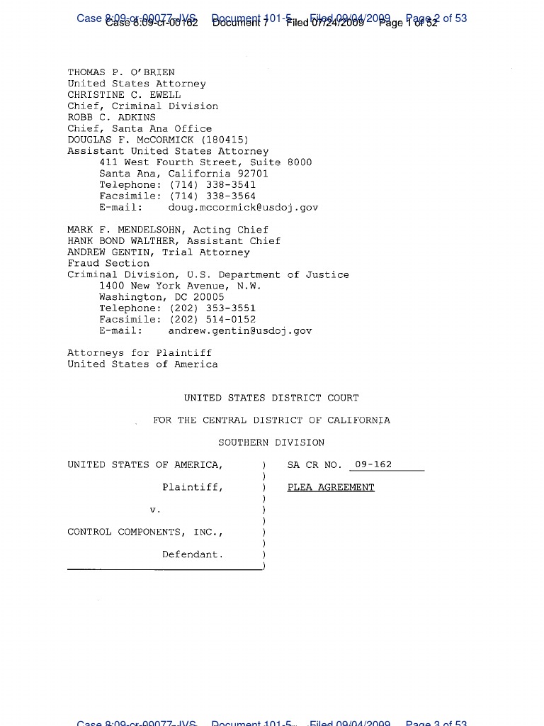 Us v. CCI Plea Agreement | PDF | United States Federal Sentencing ...