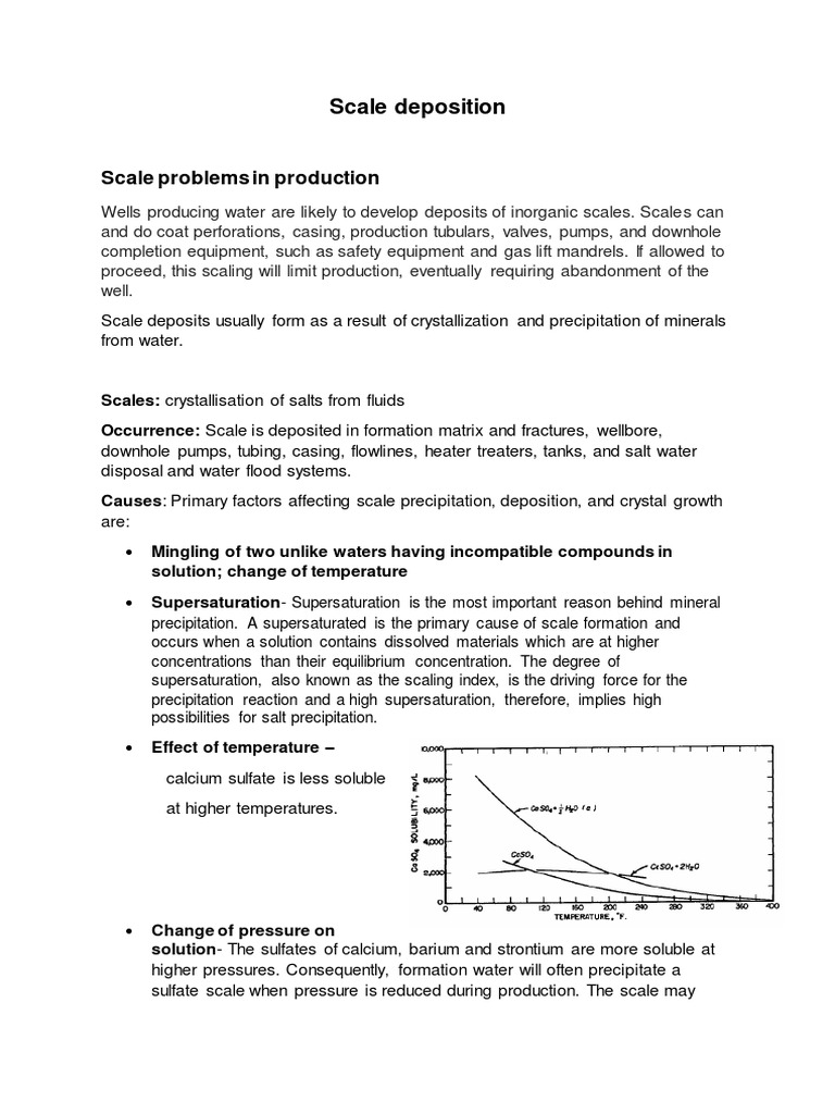 Scale Deposition | PDF | Solubility | Carbonate