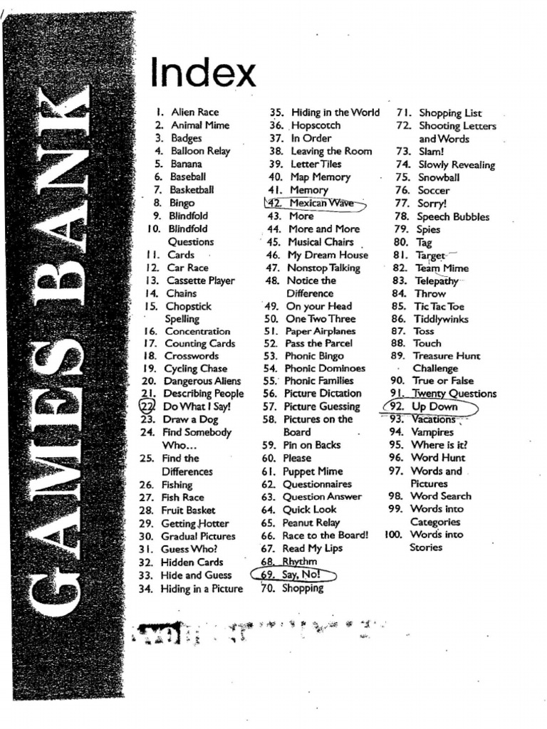 Game Book | PDF | Crossword | Question