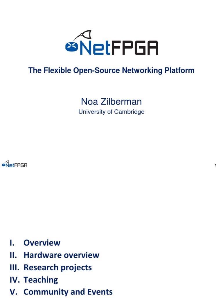 NetFPGA. The Flexible Open-Source Networking Platform | PDF | Router (Computing) | Ip Address