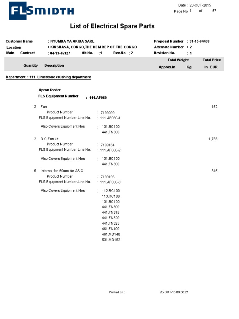 FTS Electrical Proposal 15-64438 Alt.2 Rev.0 For Project Nyumba 13 ...