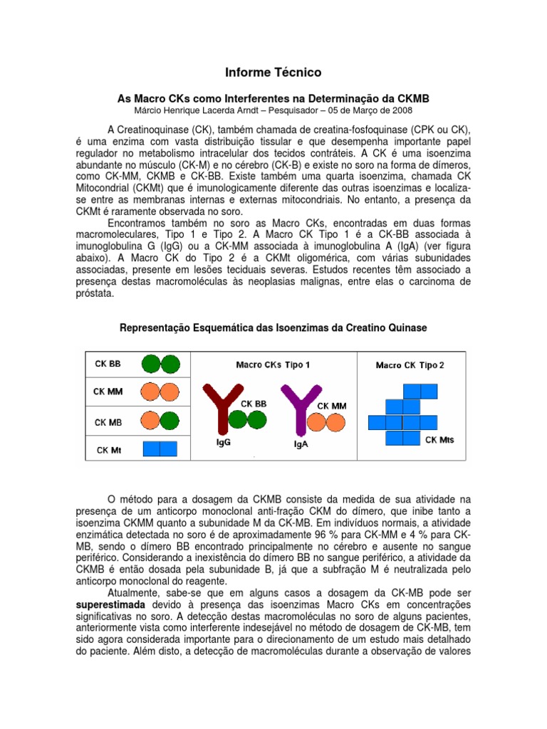 CKMB - Macro CK | PDF | Anatomia | Biologia Celular