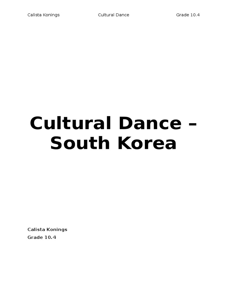Cultural Dance Plan For IB MYP PE | PDF | Dances | Choreography