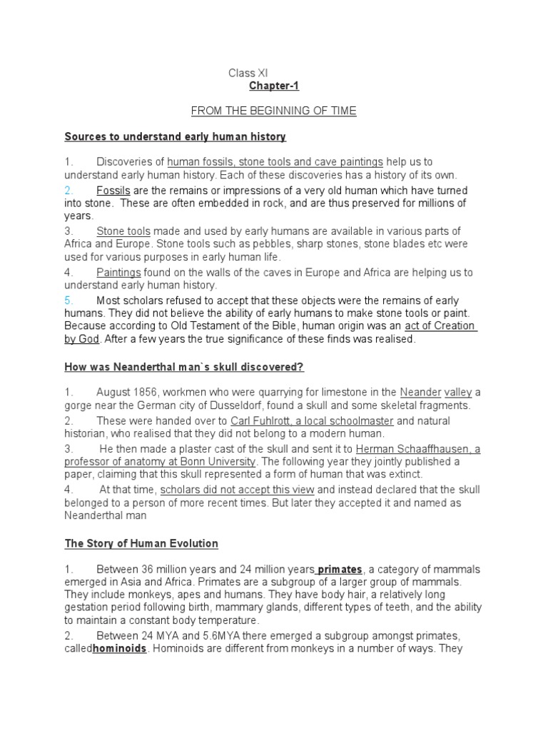 Class Xi Notes Pdf Hunter Gatherer Homo 6524