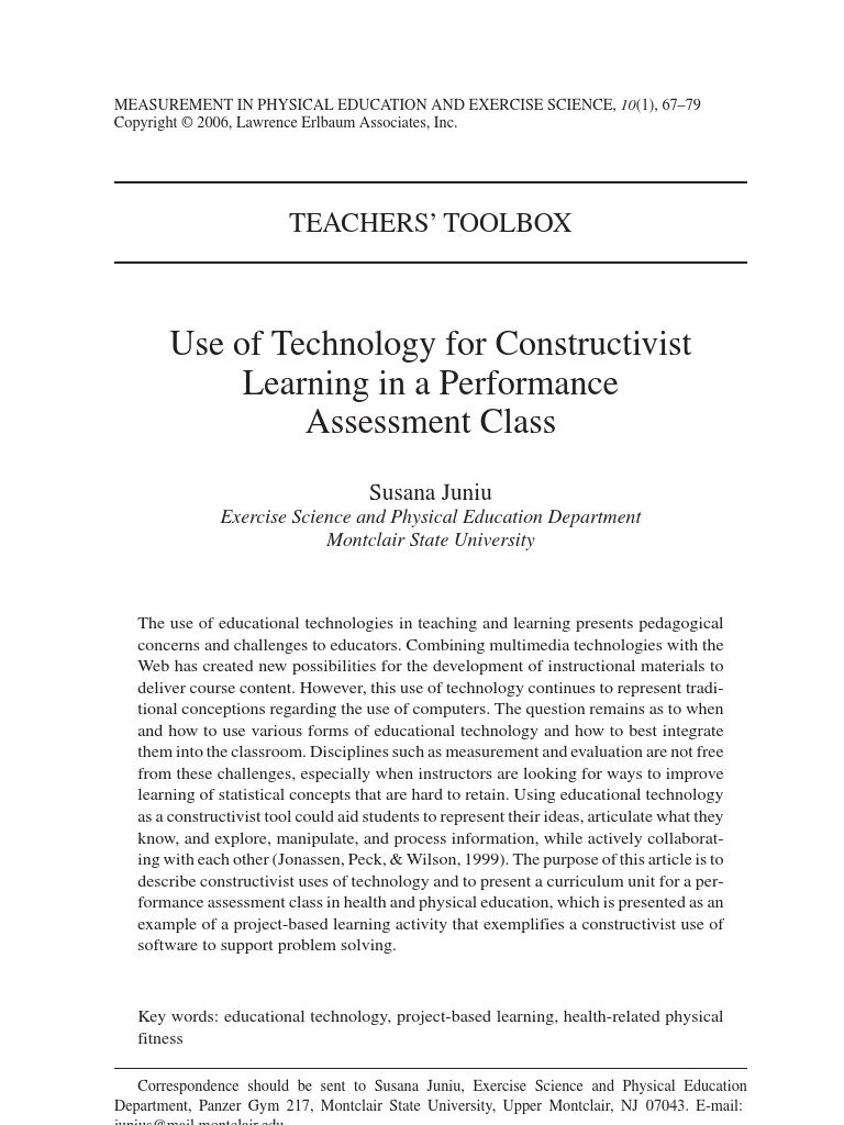 Use of Technology For Constructivist | PDF | Educational Technology | Constructivism (Philosophy ...