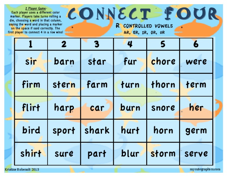 Connectfourrcontrolledvowels | PDF