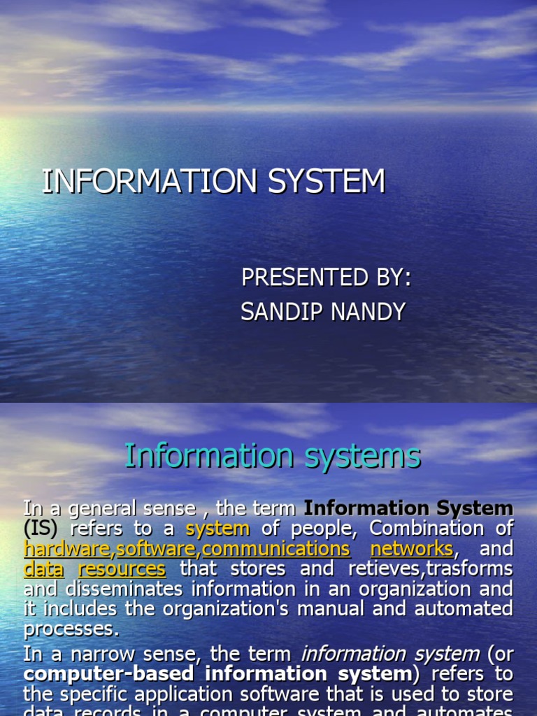 Information Systems | PDF | Information System | Information