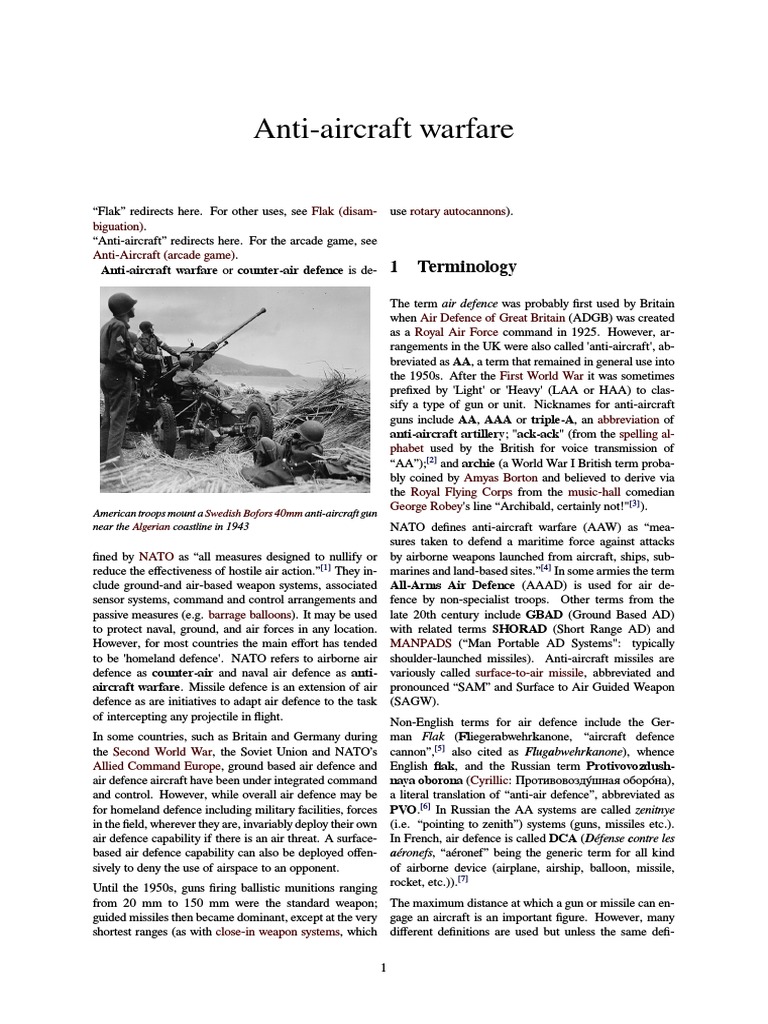 Anti Aircraft Warfare | Download Free PDF | Anti Aircraft Warfare ...