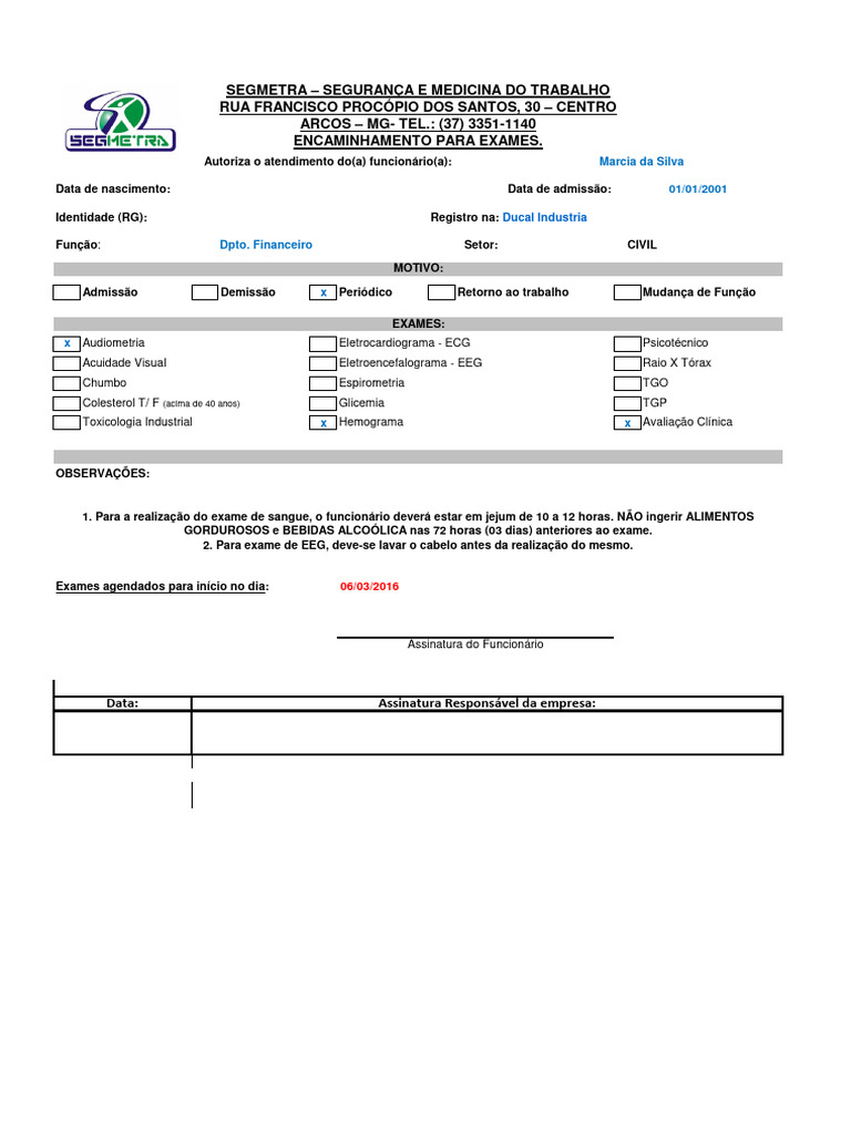 Encaminhamento para Exames | PDF | Eletroencefalografia | Especialidades médicas