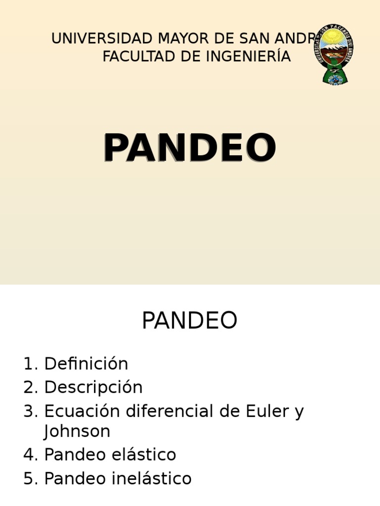 Pandeo | PDF | Pandeo | Física Aplicada e Interdisciplinaria