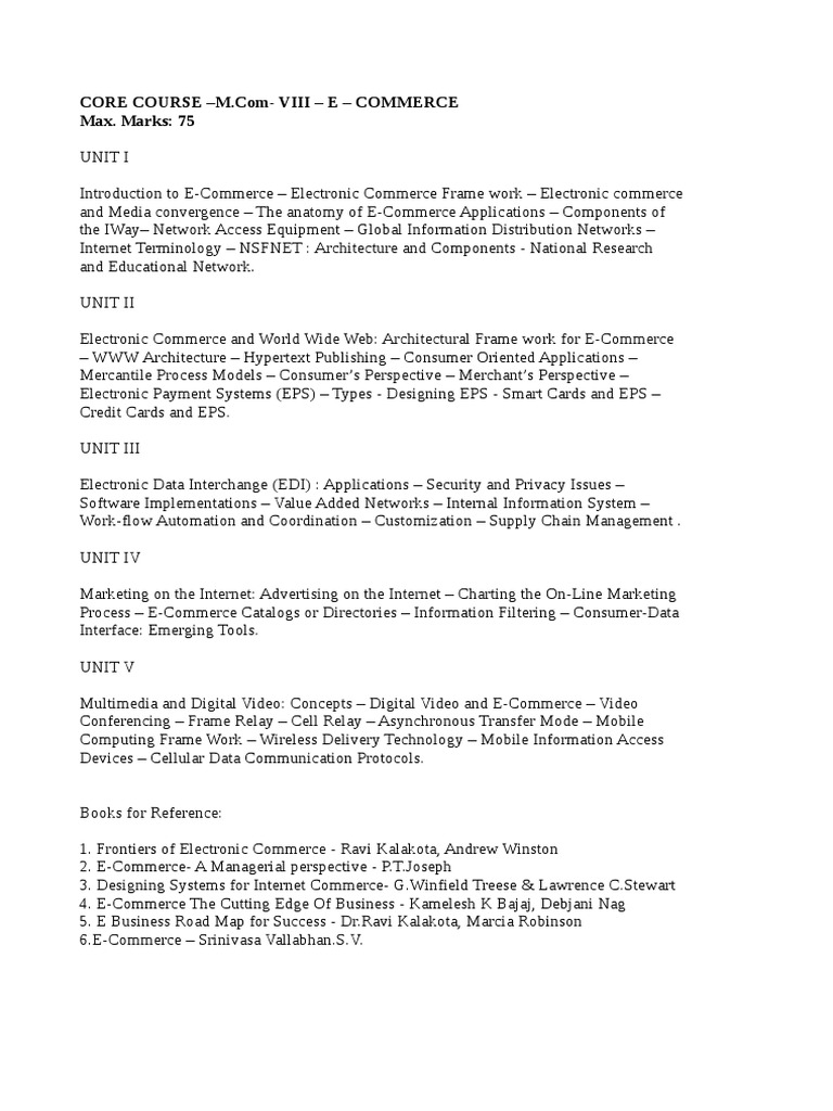 Ecomm PDF | PDF | Internet | Computer Network