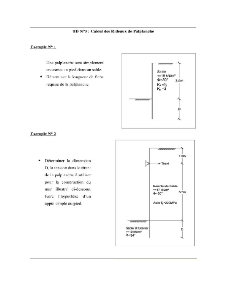 TD Rideaux de Palplanche | PDF