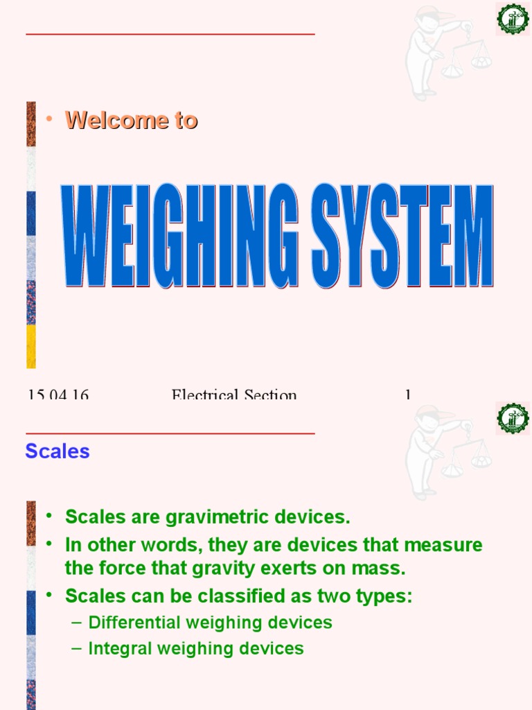 Weighing System | PDF | Weighing Scale | Weight